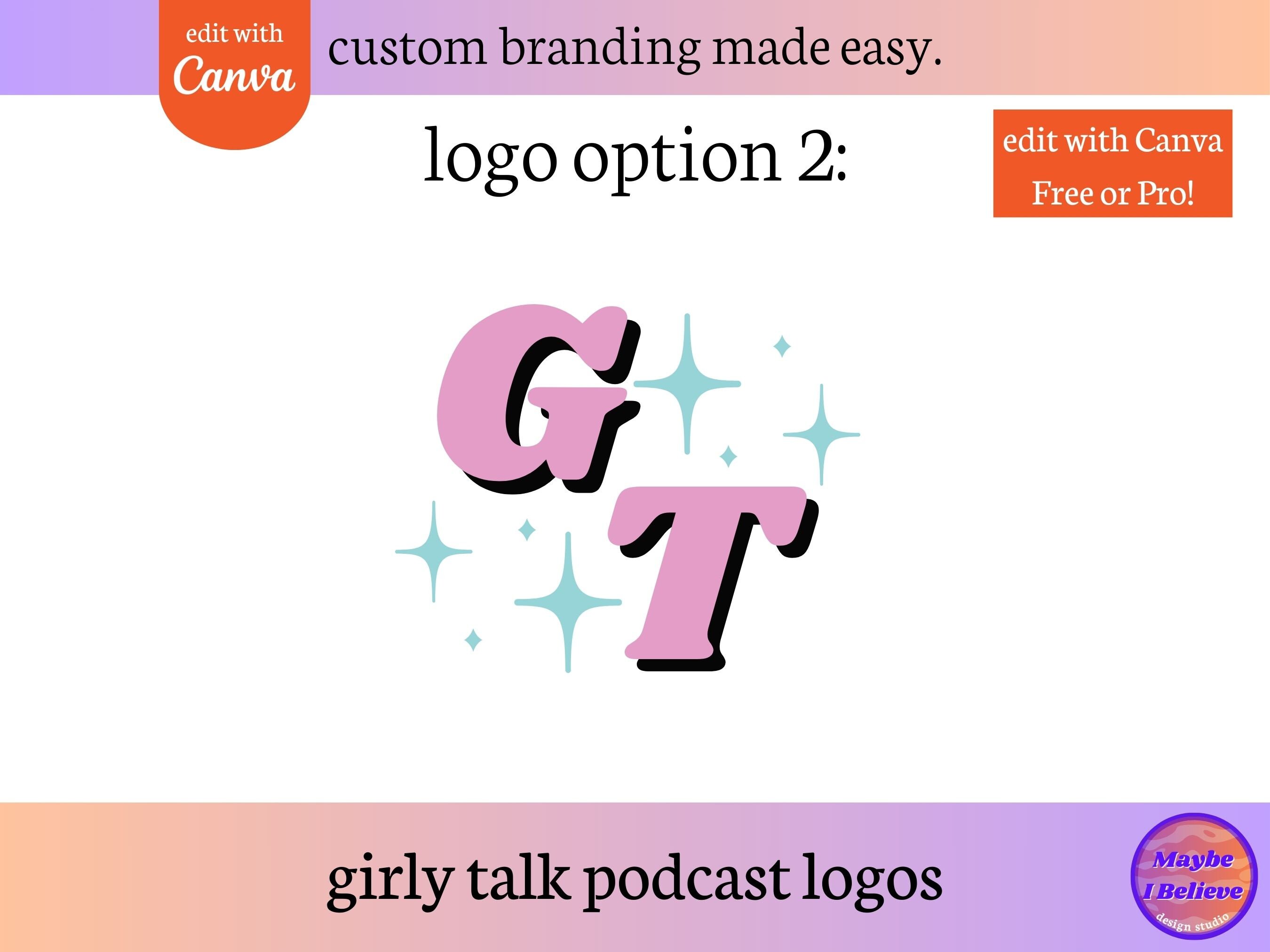Custom Podcast Logo Kit Professional Branding Templates DIY Canva ...