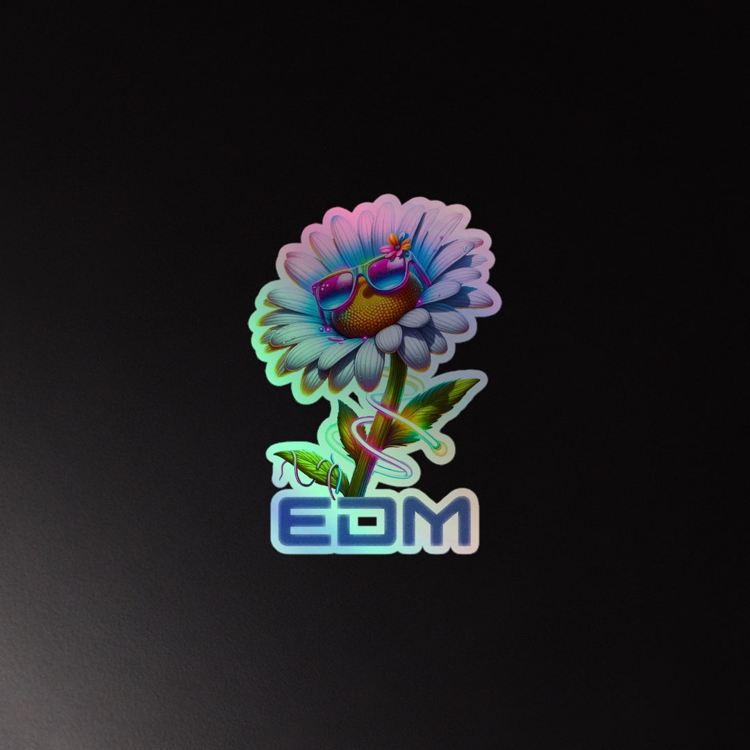Daisy EDM Holographic Sticker Get Your Rave Gear Decals & Electronic ...