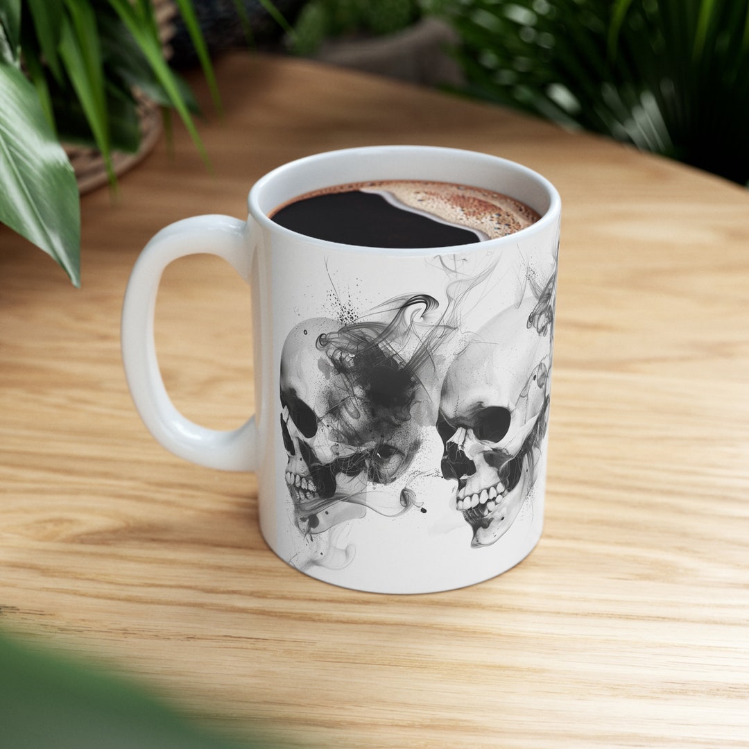 Realistic Xray Skulls Mug Black and White Mug Coffee Tea Chocolate Mug ...