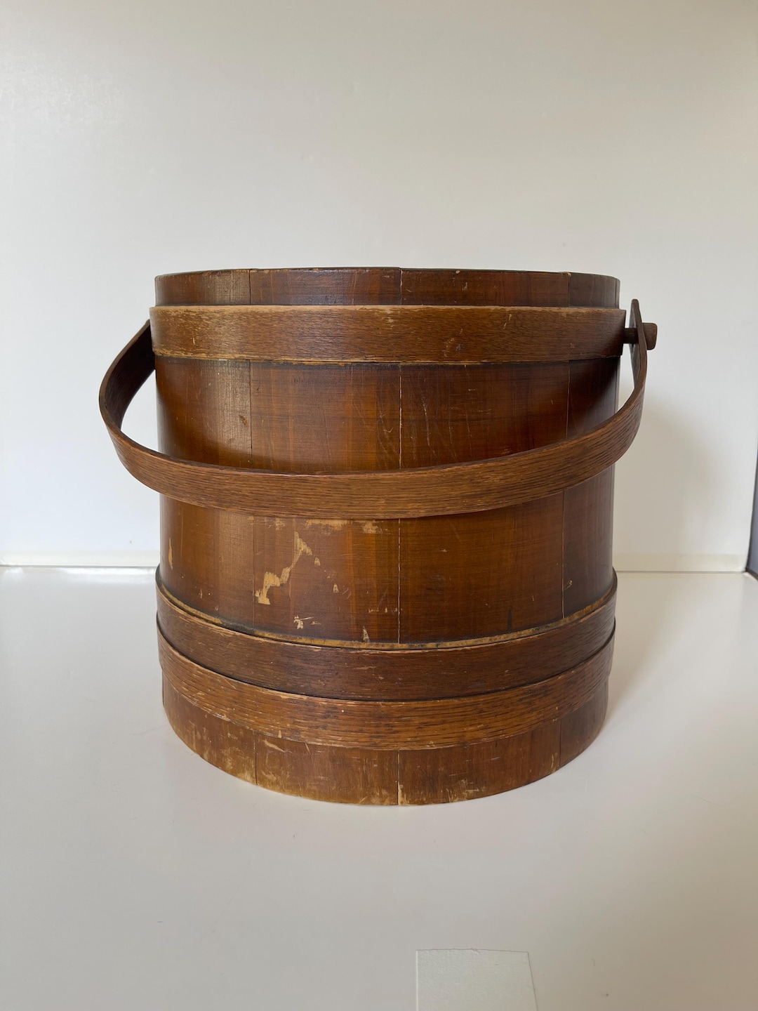 Vintage Firkin Sugar Barrel – Rustic Wooden Barrel With Handle & Wrap ...