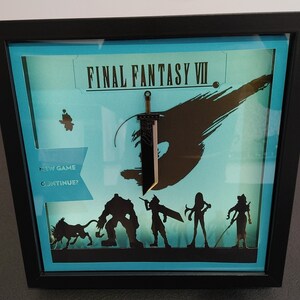 Final Fantasy 7 3D Shadowbox With Black Frame (27 X 27 Cm / 11"x11") - Etsy