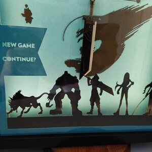 Final Fantasy 7 3D Shadowbox With Black Frame (27 X 27 Cm / 11"x11") - Etsy