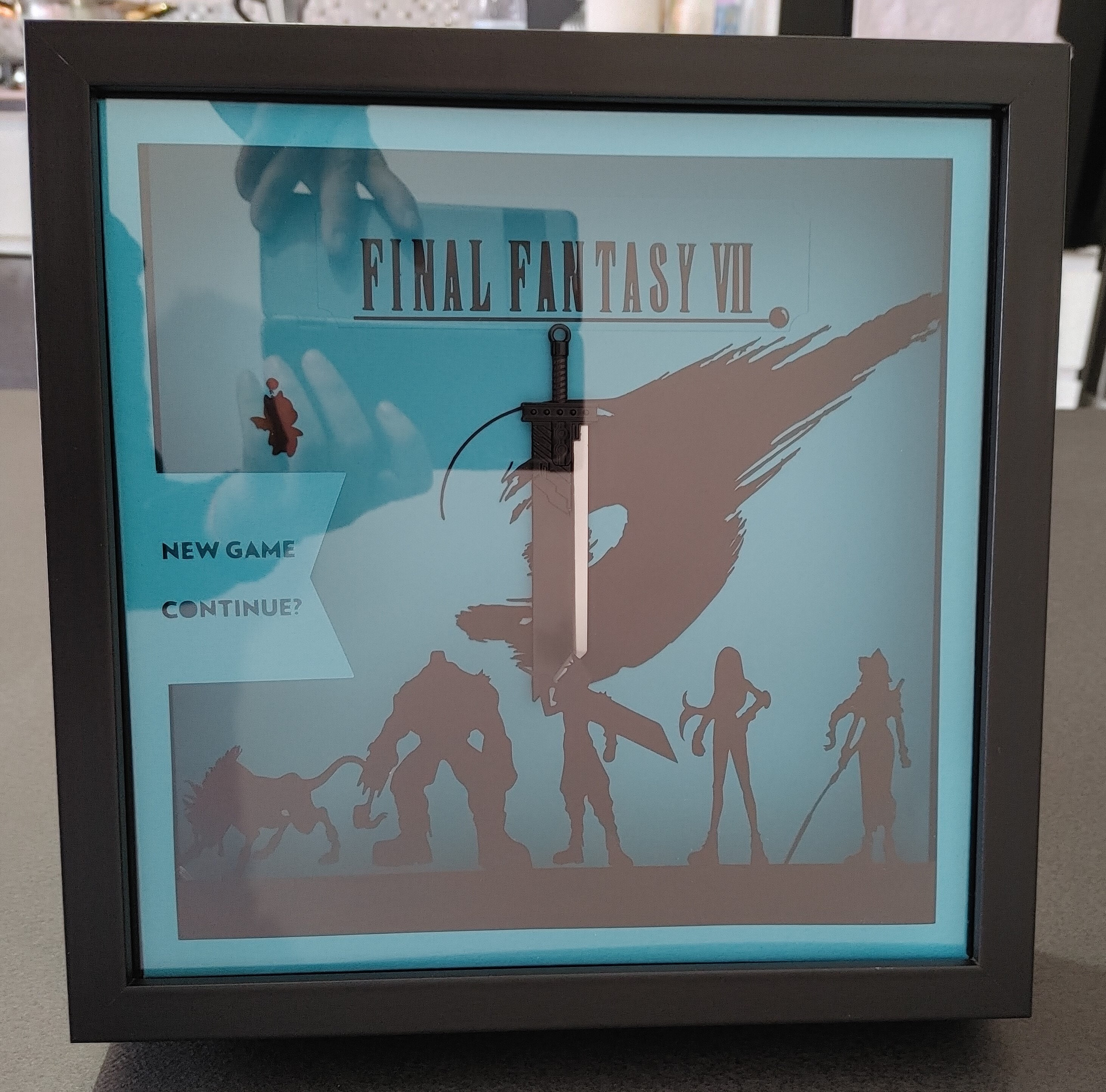 Final Fantasy 7 3D Shadowbox With Black Frame (27 X 27 Cm / 11"x11") - Etsy