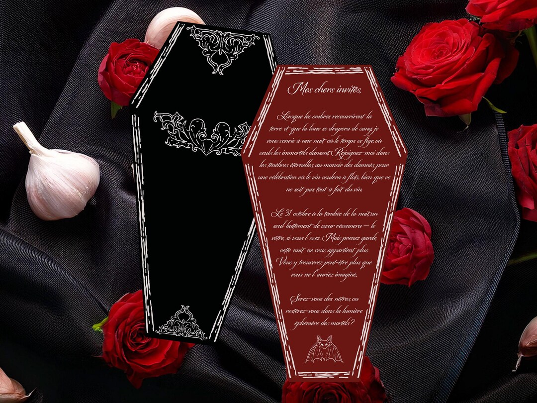 Halloween Invitation Card Template, Vampire Theme, Instant Digital ...