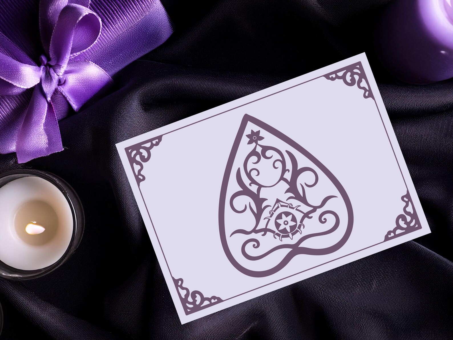 Halloween Invitation Card Template, Ouija, Instant Digital Download ...