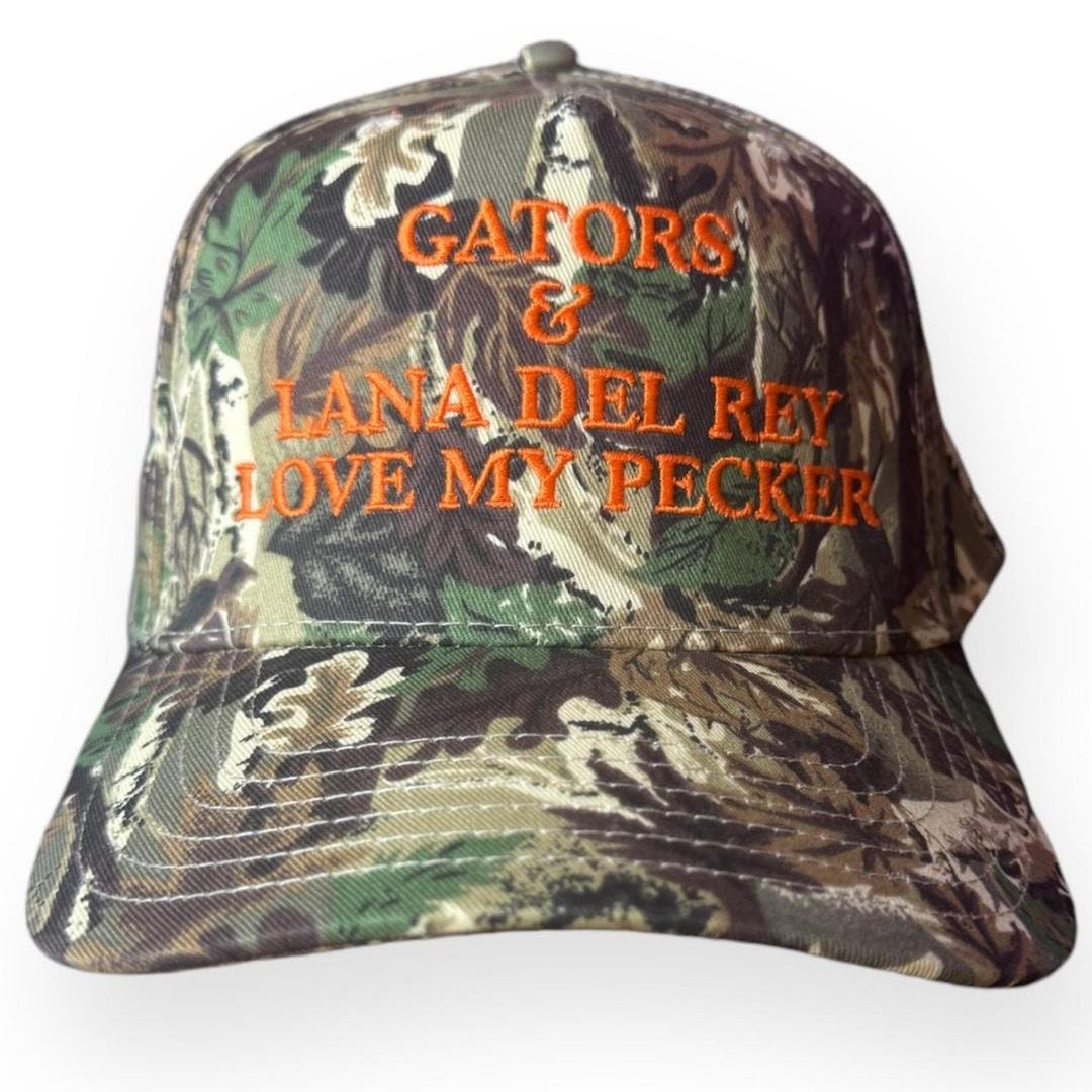 Gators and Lana Del Rey Love My Pecker Camo Hat - Etsy