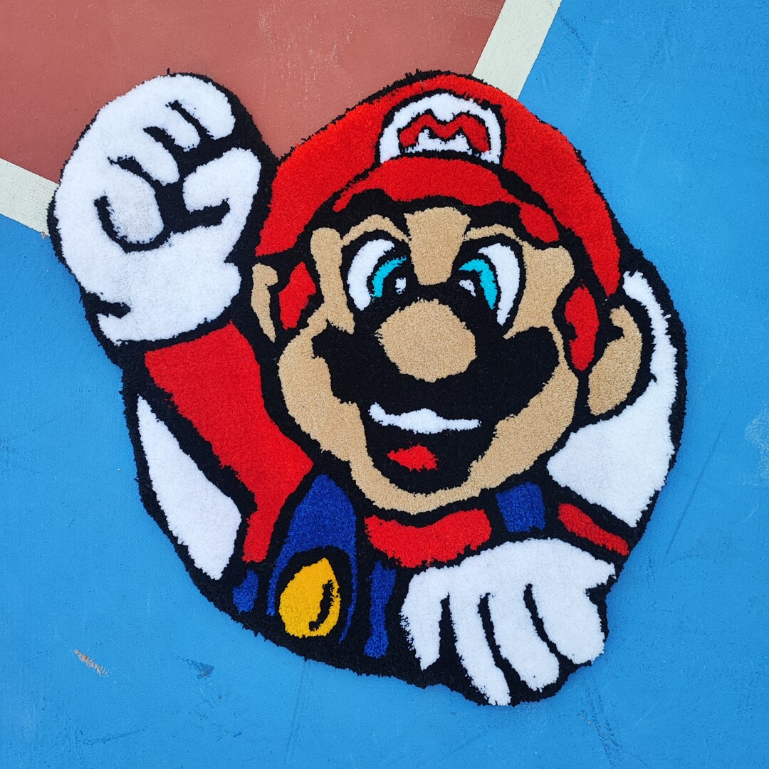 Mario Rug,cute Rug,tufted Rug,nursery Rug,cool Rugs,video Game Rug ...