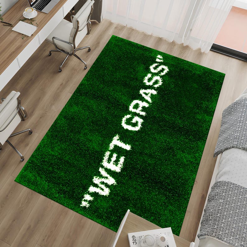 Wet Grass Rug, Grass Rug, Green Rug, Custom Rug, Area Rug, Home Decor ...