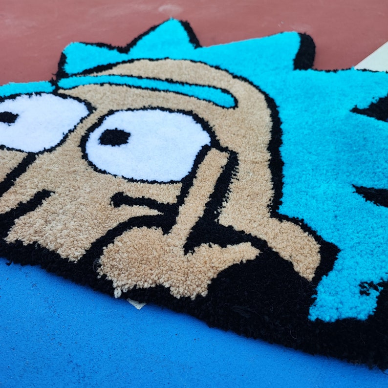 Rick and Morty Rug,tufted Rug,funny Rug,cool Rugs,colorful Rug,fun Rug ...