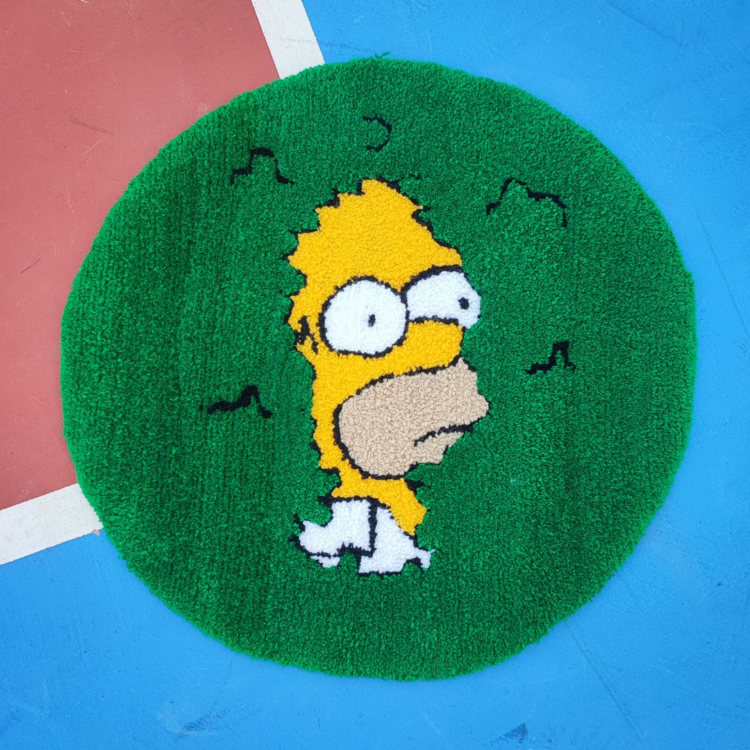 Simpsons Rug,tufted Rug,round Rug,cool Rugs,green Rug,unique Rugs,anime ...
