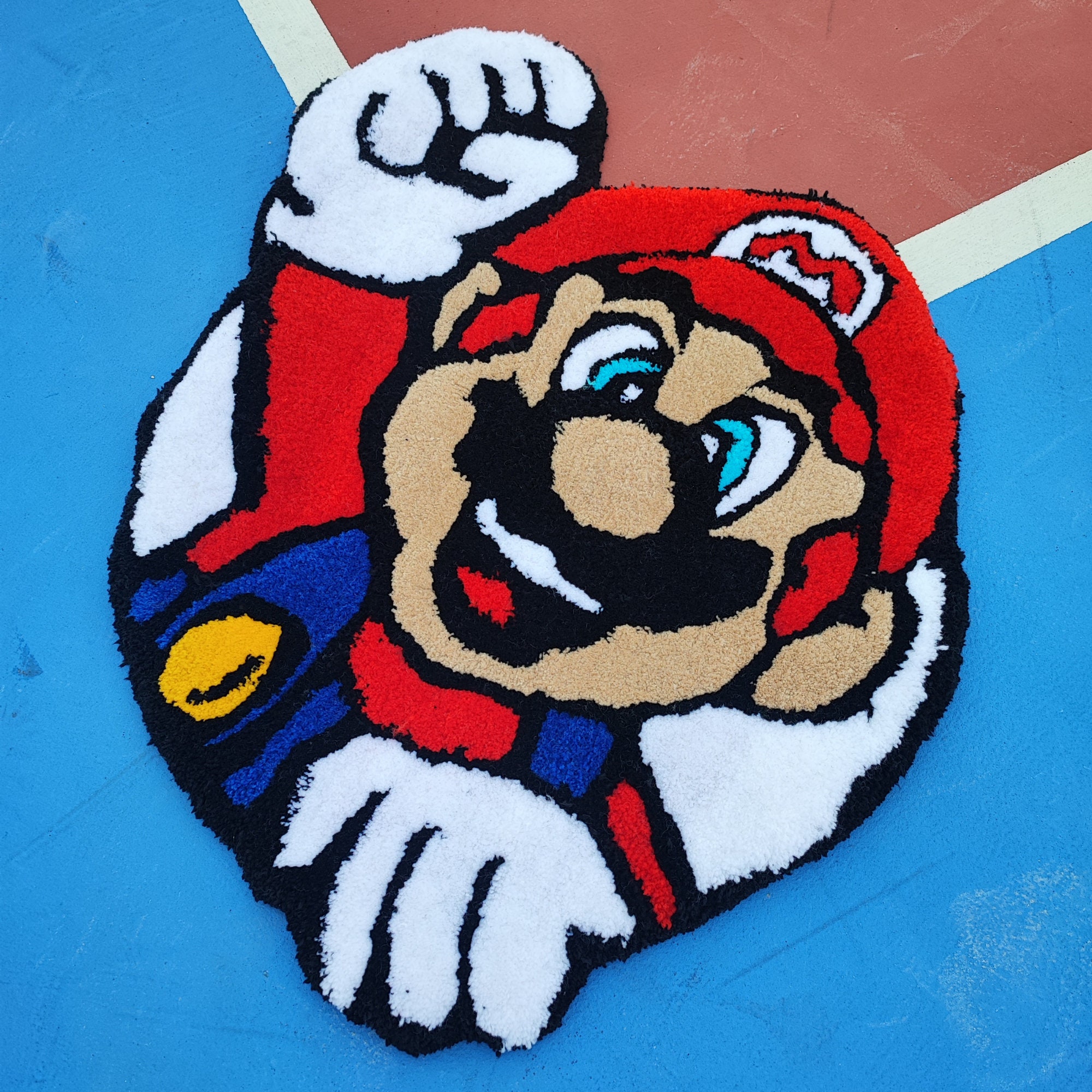 Mario Rug,cute Rug,tufted Rug,nursery Rug,cool Rugs,video Game Rug ...
