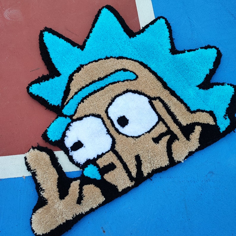 Rick and Morty Rug,tufted Rug,funny Rug,cool Rugs,colorful Rug,fun Rug ...