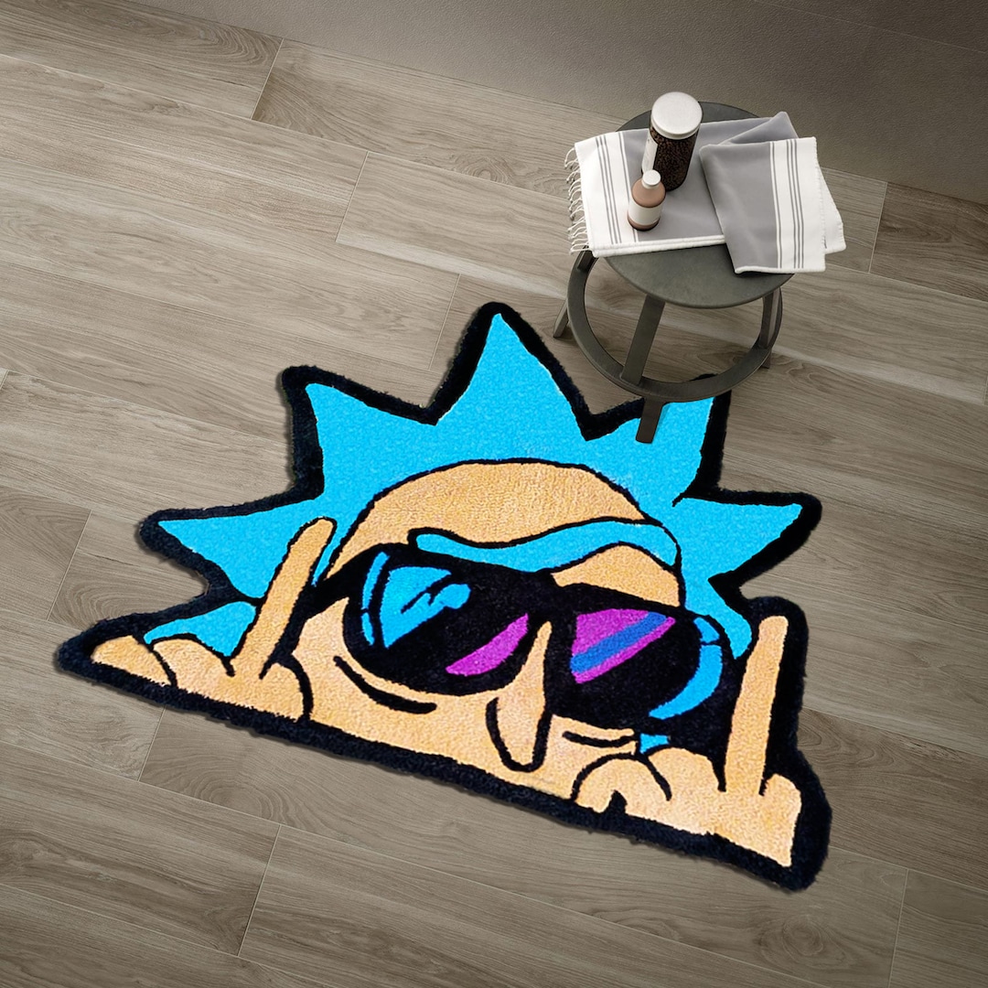 Rick and Morty Rug,tufted Rug,funny Rug,cool Rugs,colorful Rug,fun Rug ...
