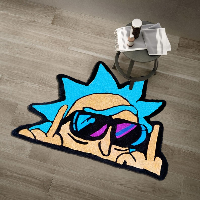 Rick and Morty Rug,tufted Rug,funny Rug,cool Rugs,colorful Rug,fun Rug ...