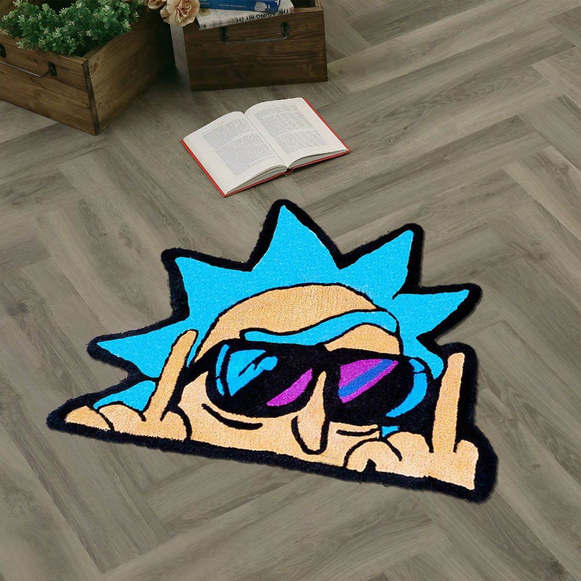Rick and Morty Rug,tufted Rug,funny Rug,cool Rugs,colorful Rug,fun Rug ...