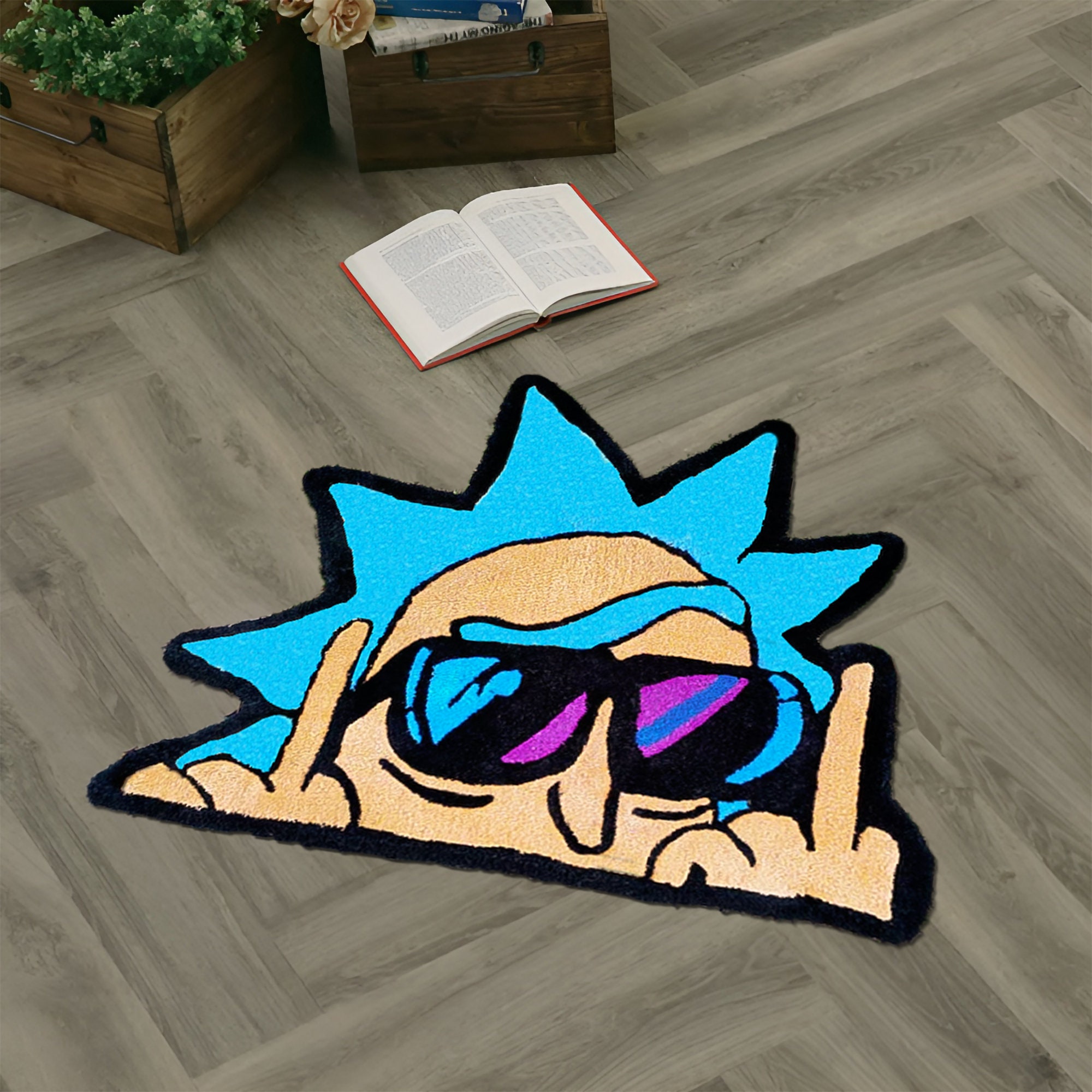 Rick and Morty Rug,tufted Rug,funny Rug,cool Rugs,colorful Rug,fun Rug ...