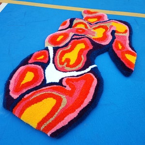 Women Body Rug,tufted Rug,female Rug,modern Rug,cool Rugs,colorful Rug ...
