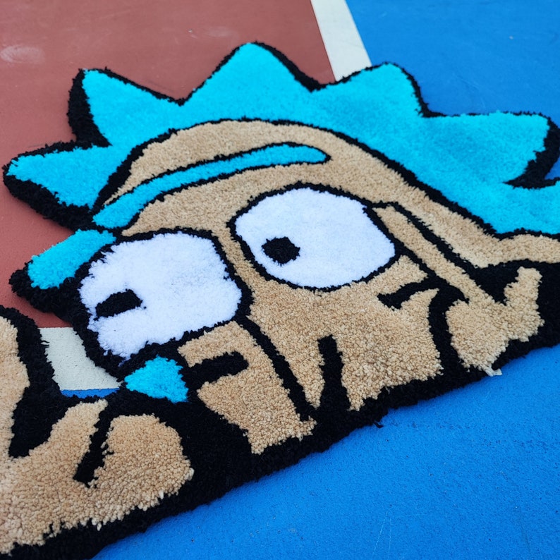 Rick and Morty Rug,tufted Rug,funny Rug,cool Rugs,colorful Rug,fun Rug ...