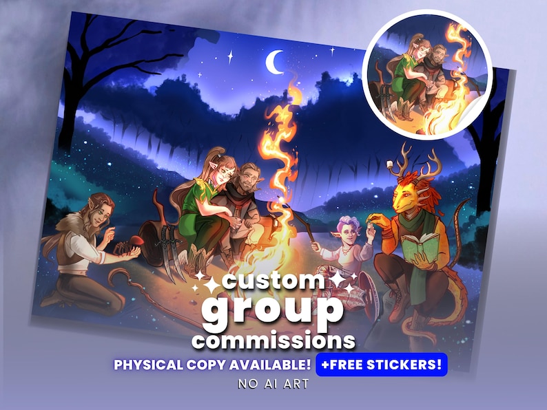 DND Party Art Commission - Adventuring Group Portrait, Custom Fantasy ...