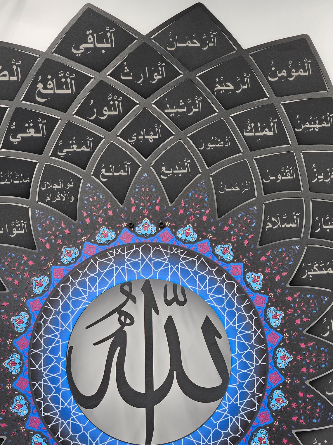 Allah 99 Names 3D Metal Islamic Wall Art, Islamic Home Decor,muslim ...
