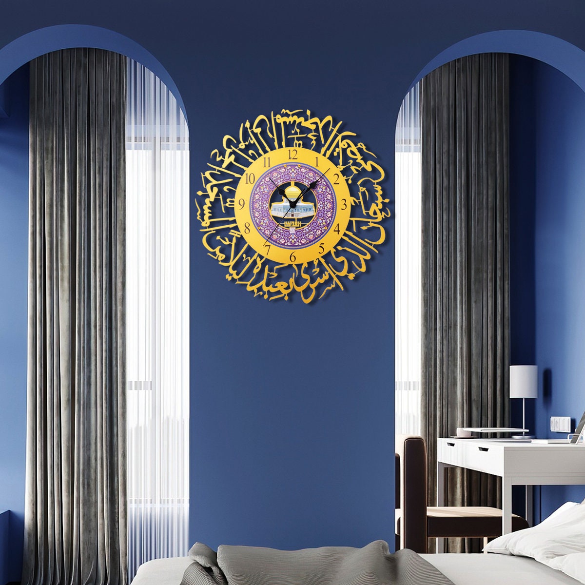 Al Aqsa Wall Clock Palestine Wall Art فلسطينيات - Etsy