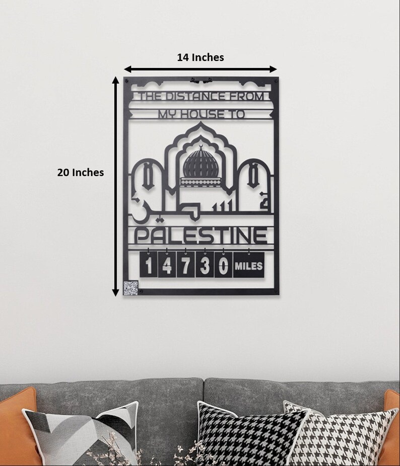 Custom Distance to Palestine فلسطينيات Palestine Wall Art - Etsy