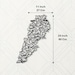 LEBANON MAP WALLART - Etsy