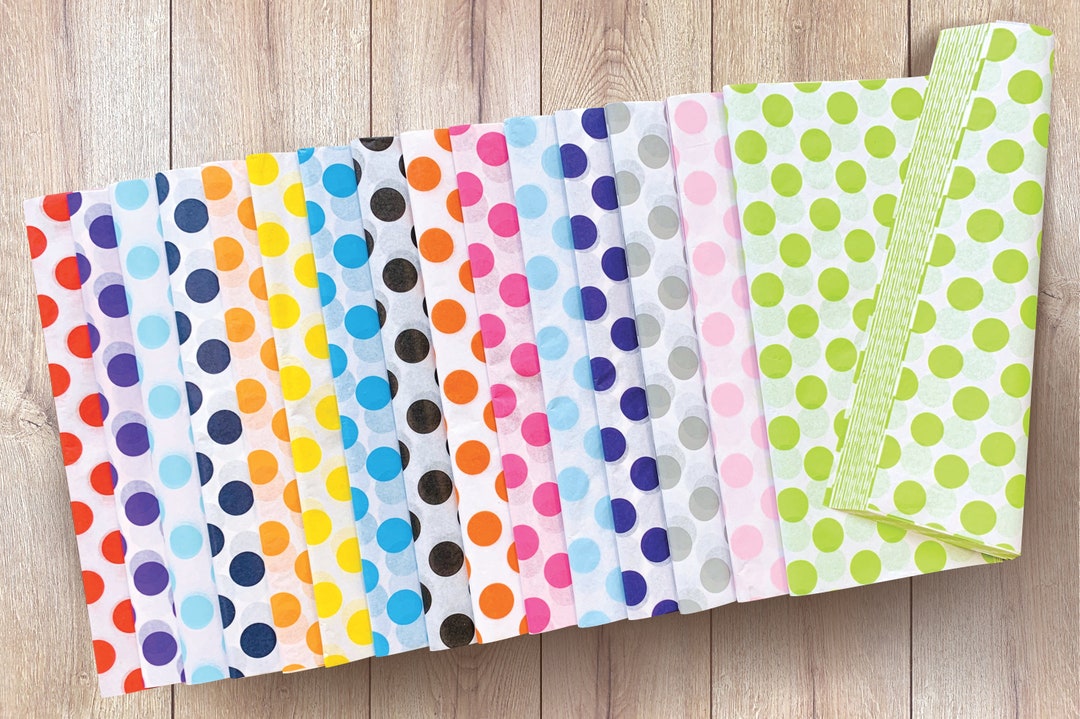 Polka Dot Gift Tissue Paper 15"x20" - Etsy
