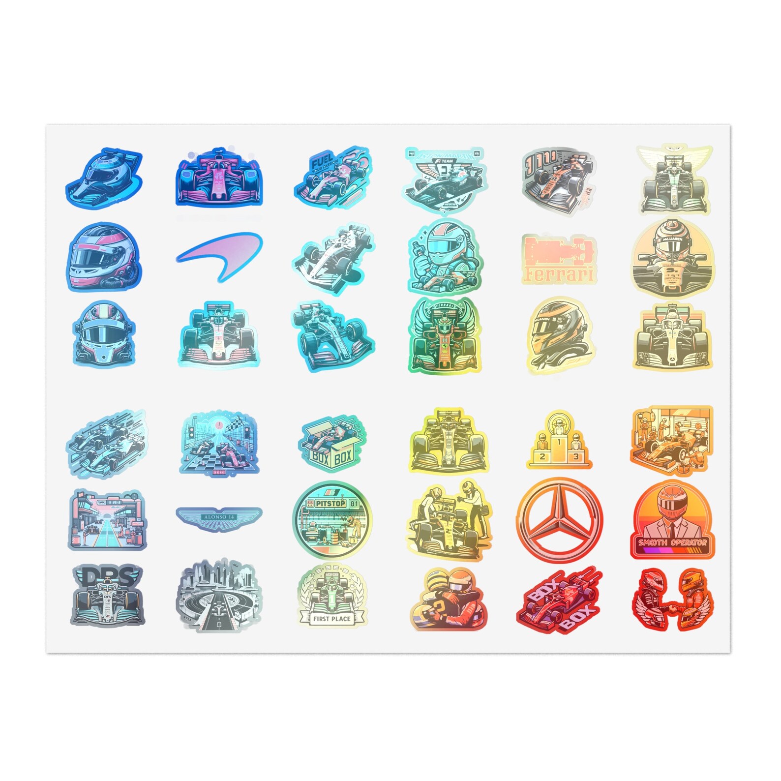 PADDOCK CLUB - Animated F1 Sticker Sheet - Etsy