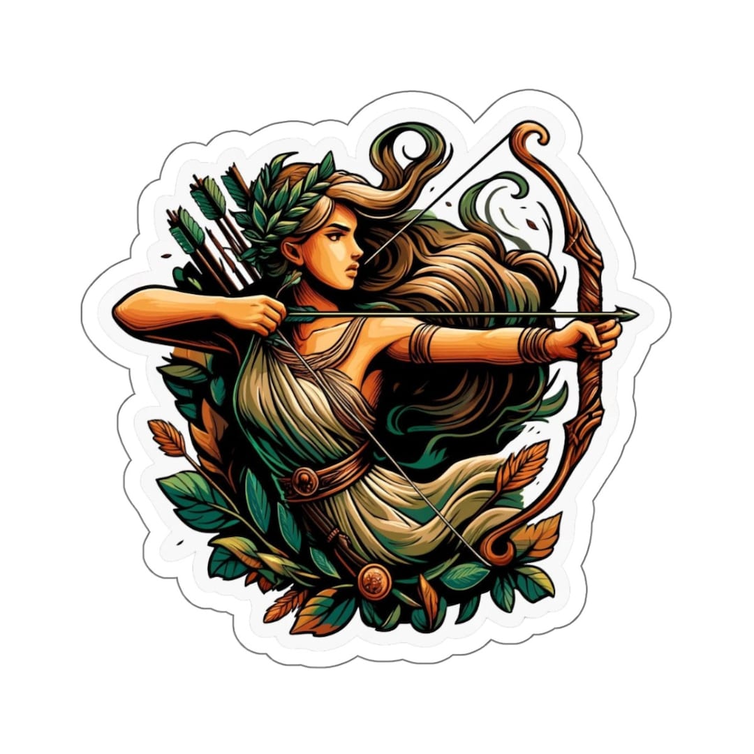 Greek Goddess Artemis Sticker - Goddess of the Hunt Decal - Perfect for ...