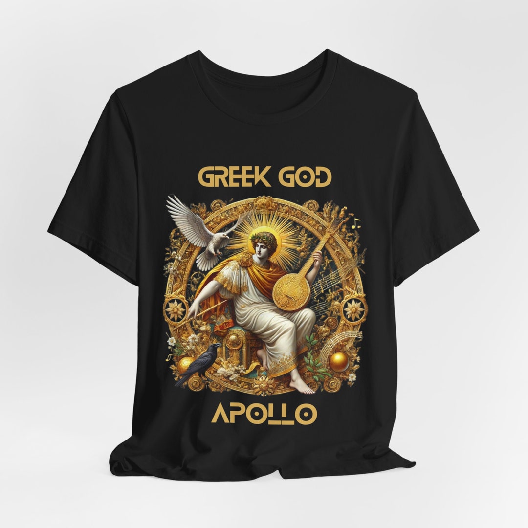 Greek God Apollo Shirt - Greek Mythology Apparel - Gift for Music Lover ...