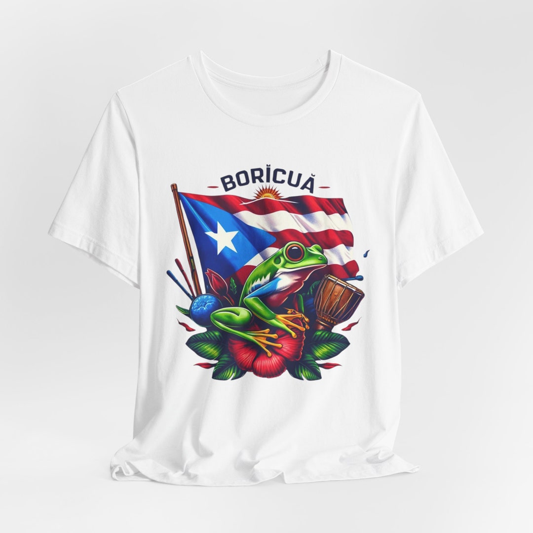 Boricua T Shirt - Coqui Frog - Puerto Rican Heritage - Puerto Rico ...