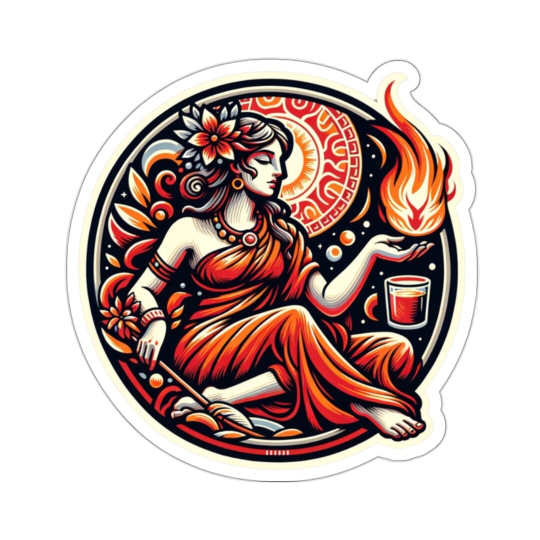 Greek Goddess Hestia Sticker - Decorative Vinyl - Mythology Art - Gift ...
