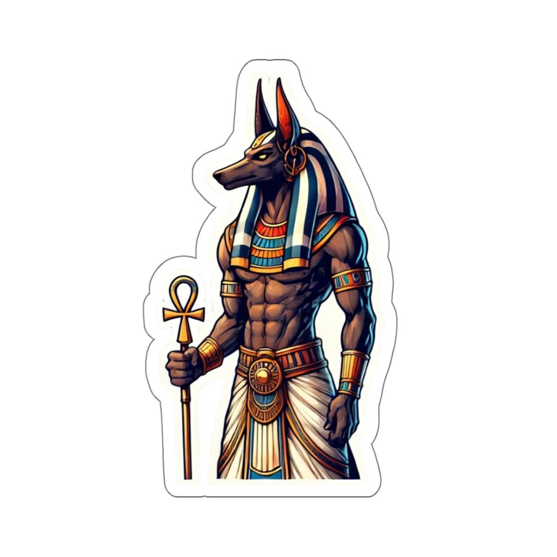 Anubis Sticker - Mythological Egyptian God Decal - Vinyl Decal for ...