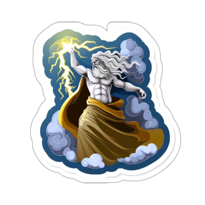 Greek God Zeus Decal Mythology Sticker Thunder God Perfect for Water ...