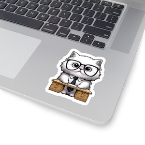 Office Cat Vinyl Sticker - Office Humor - Cat Lover Desk Accessory - Etsy