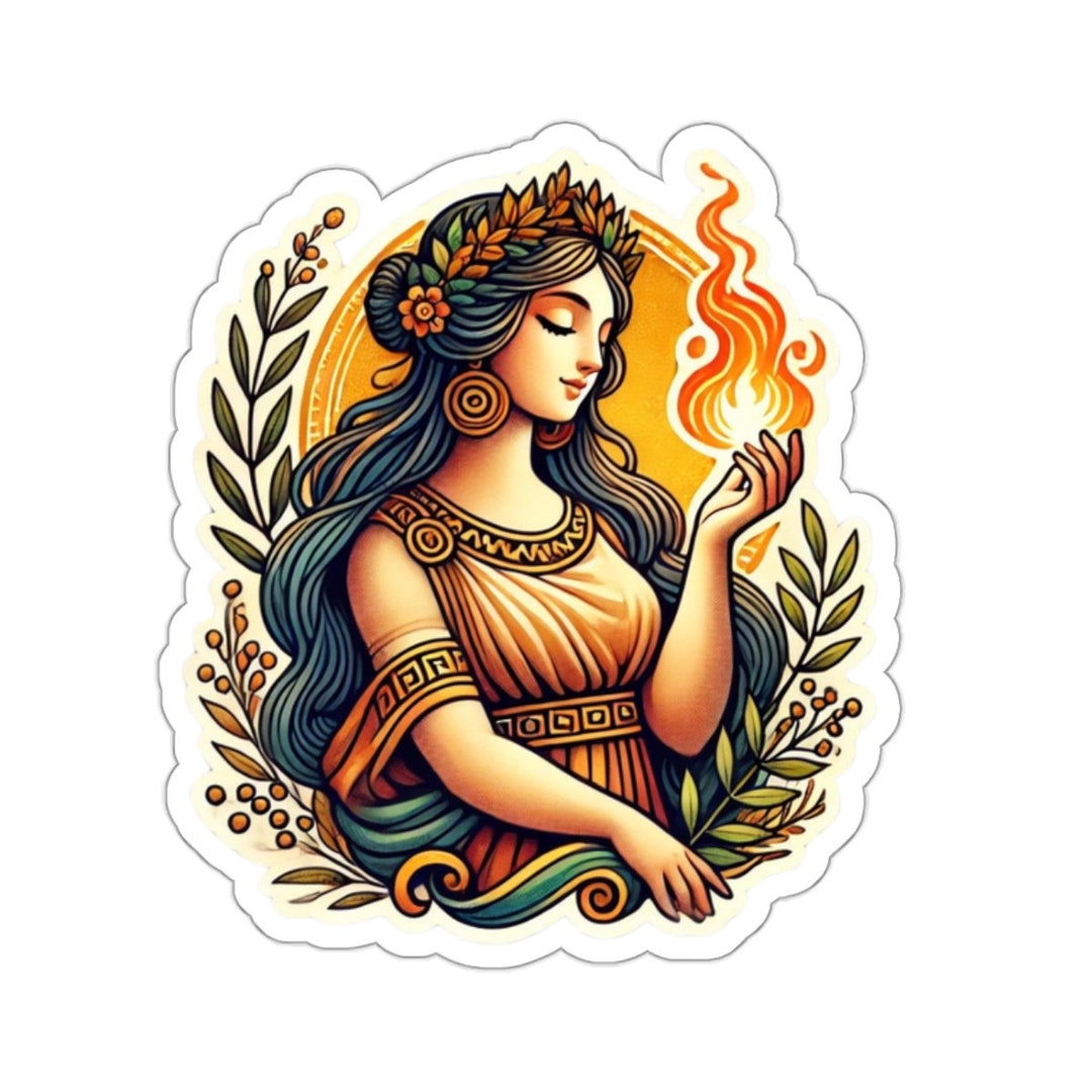 Greek Goddess Hestia Sticker - Mythology Inspired Decal - Perfect Gift ...
