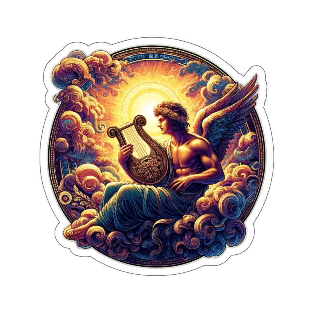 Apollo God Sticker - Greek Mythological Vinyl Sticker - Perfect for ...