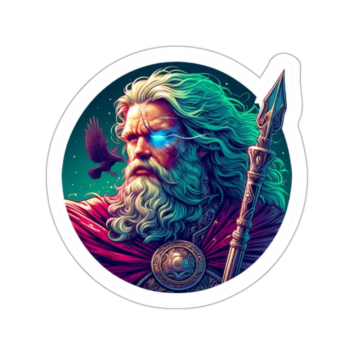 Odin Raven Decal Odin Raven Viking Decal Stickers - 2 Pack White Vinyl ...