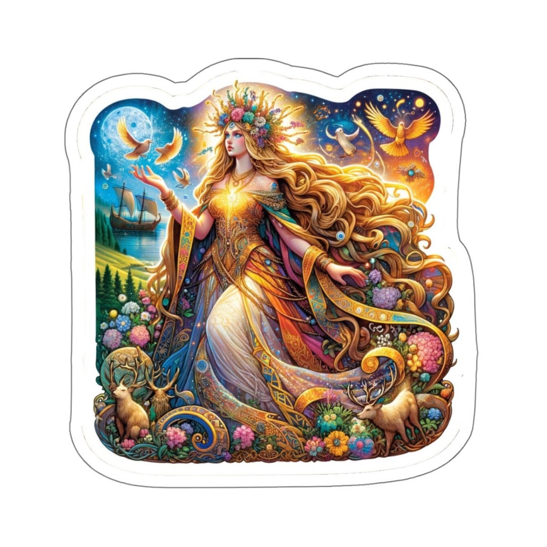 Freya Norse Goddess Sticker - Viking Mythology Vinyl Decal - Nordic ...