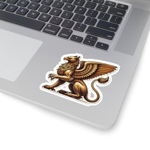 Majestic Griffin Sticker - Fantasy Vinyl Decal for Laptops, Water ...