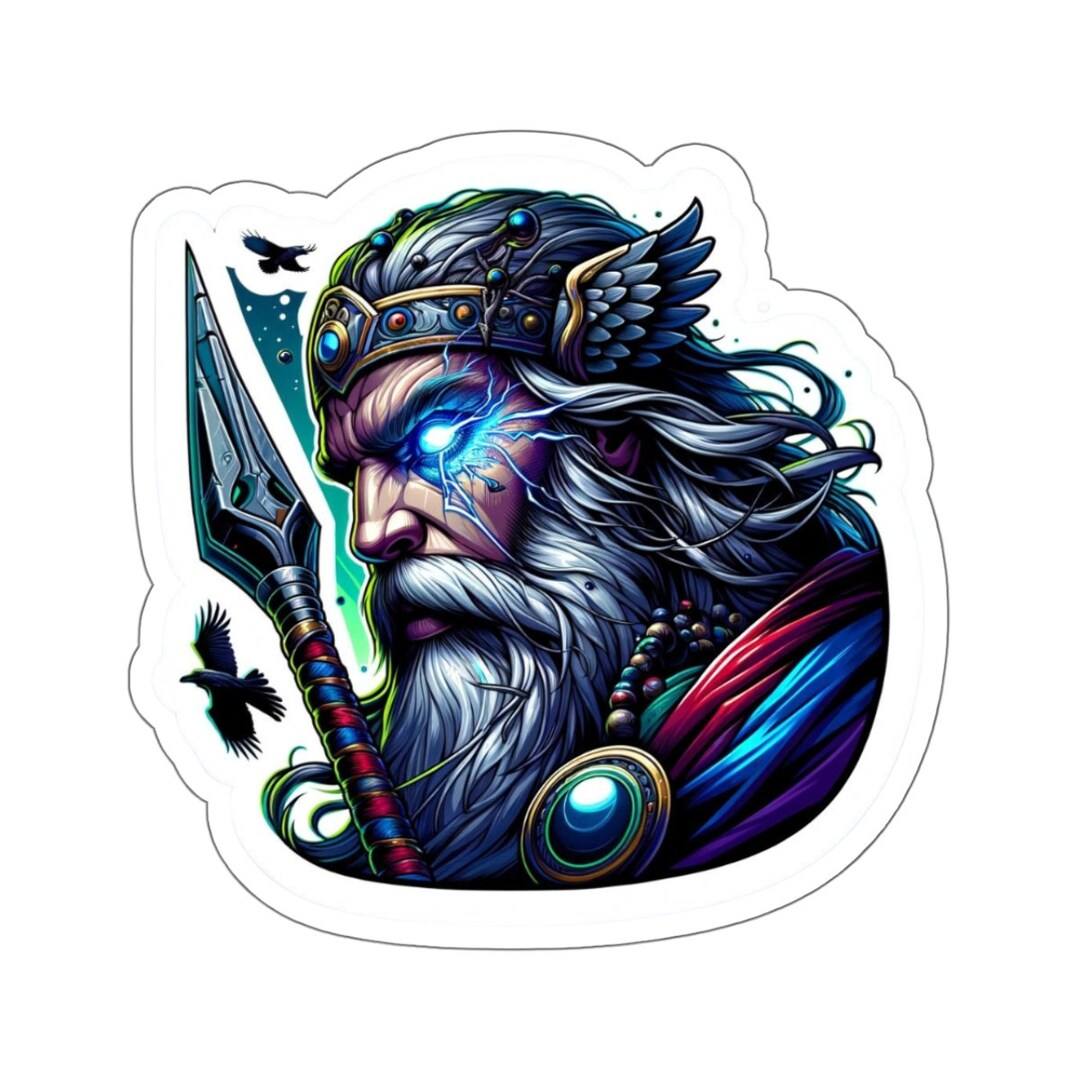 Odin Sticker - Norse Mythology God Decal - Viking Warrior Vinyl ...