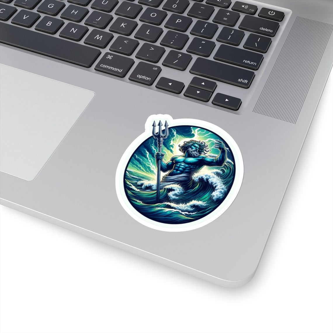 Poseidon Greek God Sticker - Sea God Decal for Laptops, Notebooks ...