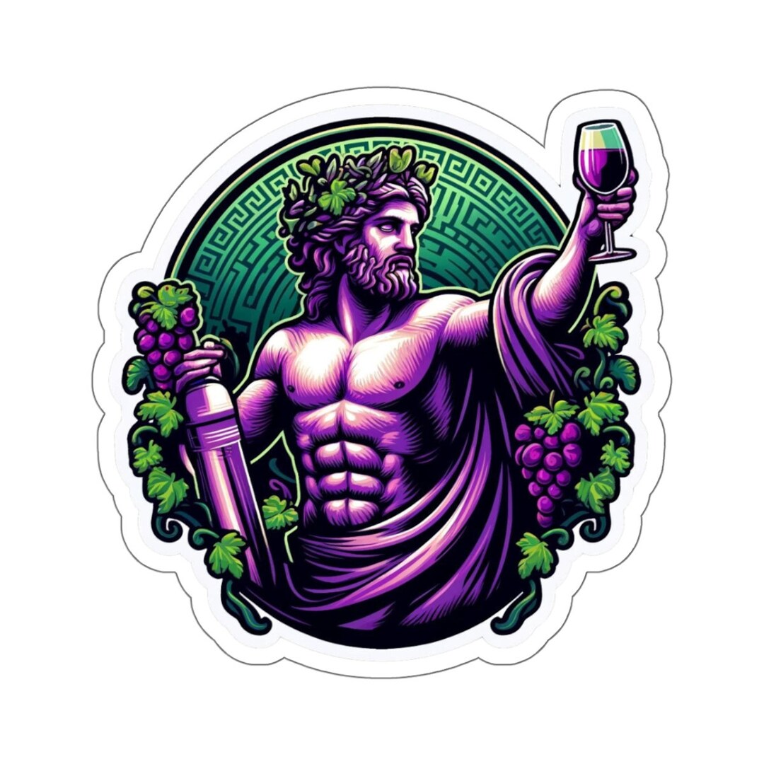 Greek God Dionysus Sticker - Greek Mythology Vinyl Decal - Perfect ...