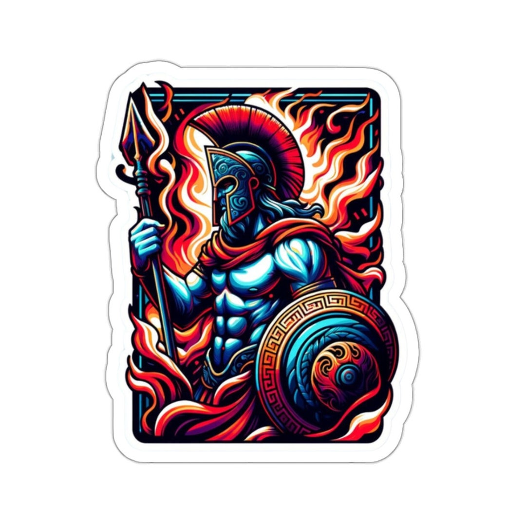 Ares God of War Sticker - Greek Mythology Ares Decal - Ancient Greek ...