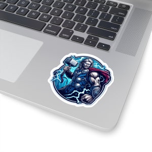 Norse God Thor Sticker - Viking Thor Decal - Sticker for Laptops ...