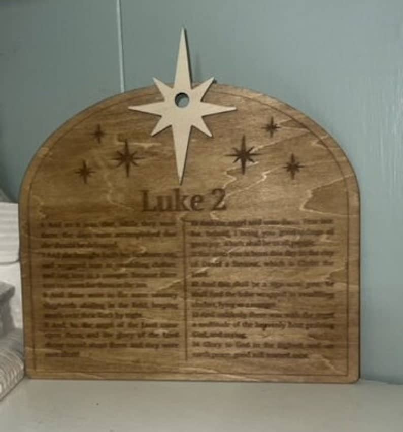 DIGITAL DOWNLOAD - SVG, Luke 2 Bible Verse, Christmas Decor, Laser ...