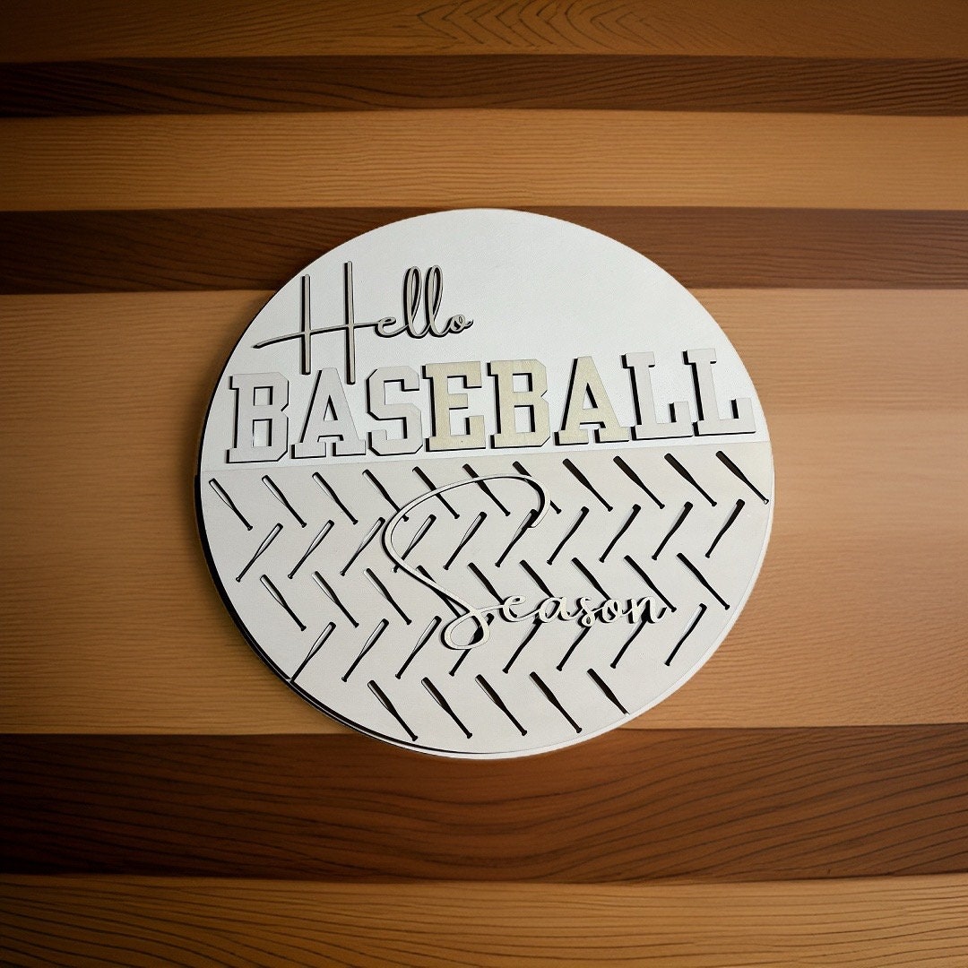 DIGITAL DOWNLOAD - SVG, Hello Baseball Season, Baseball Sign, Baseball ...