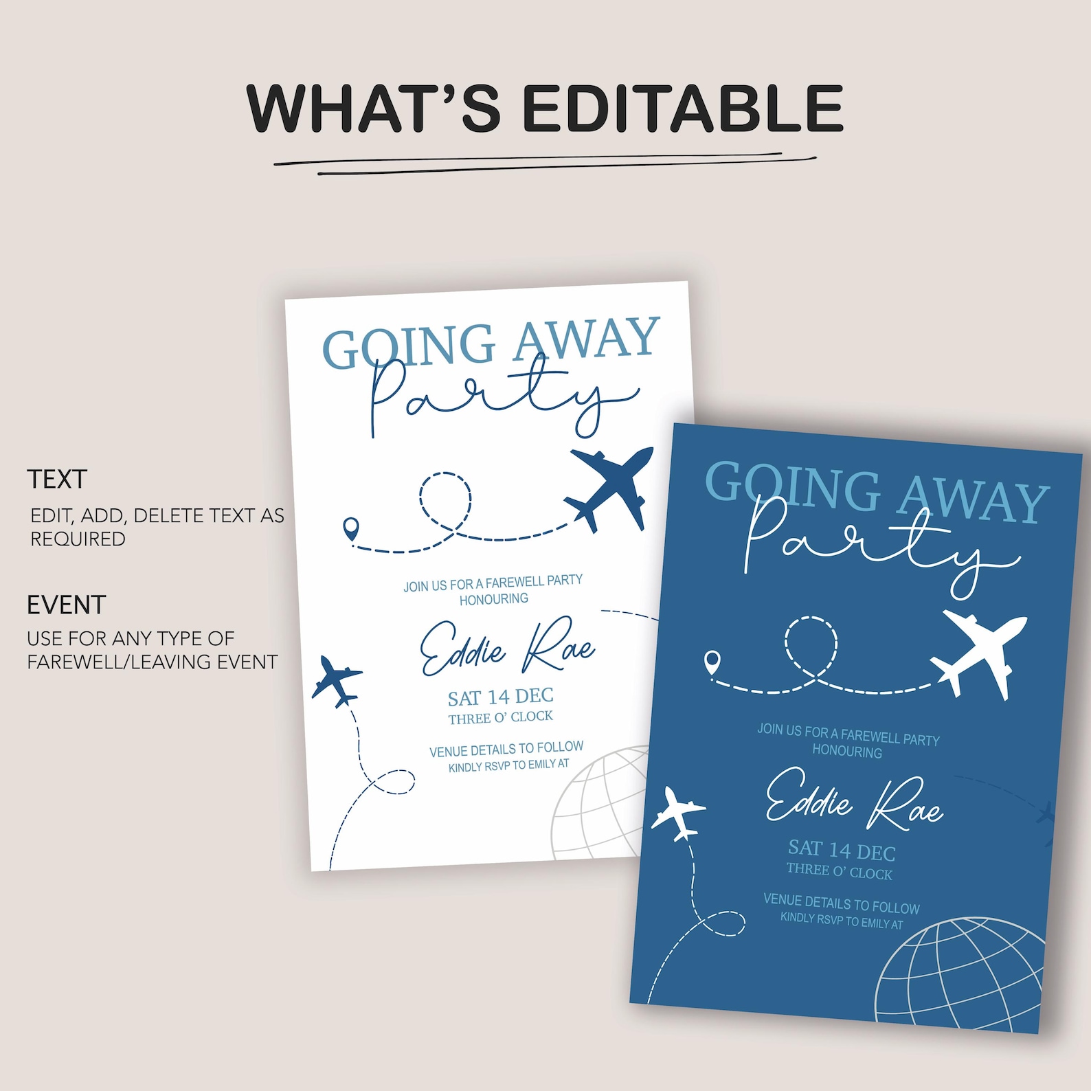 Going Away, Farewell Party Invitation, Moving Away or Moving Out, See ...