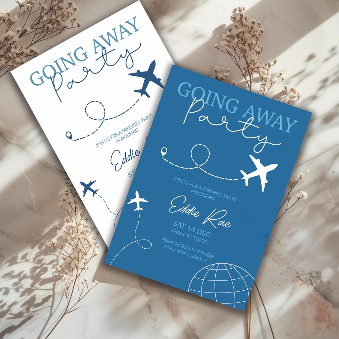 Going Away, Farewell Party Invitation, Moving Away or Moving Out, See ...